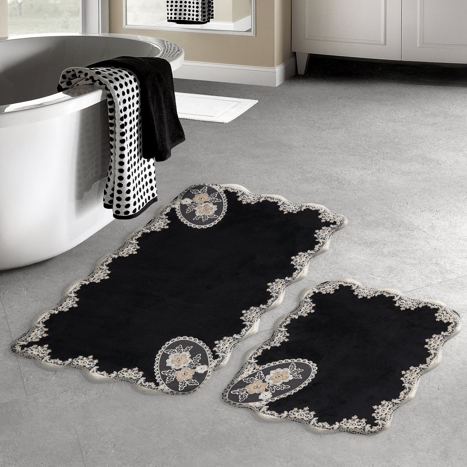 East Urban Home Boerner 2 Piece Bath Mat Set | Wayfair