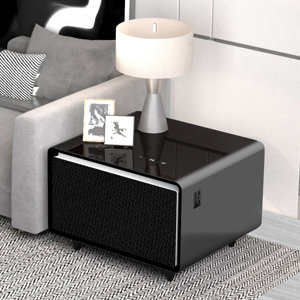 Livtab Smart End Table with Fridge and Built-In Outlets & Reviews | Wayfair