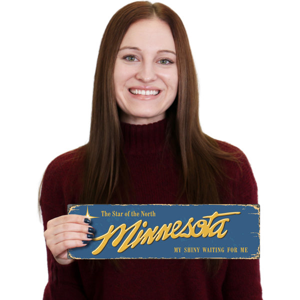 SmartSign Vintage Minnesota State Sign | Wayfair