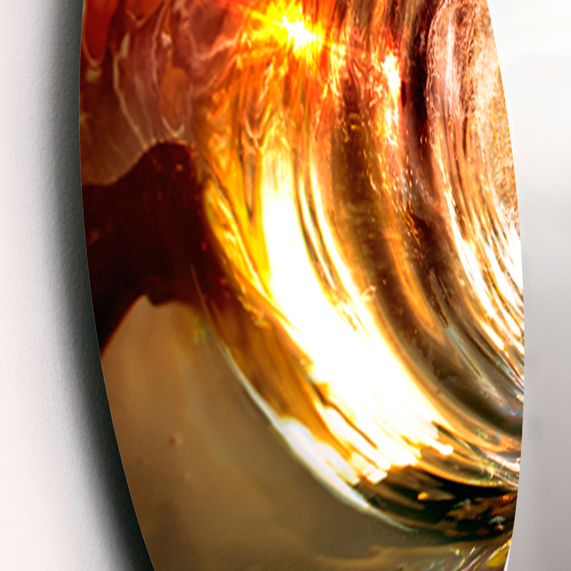 East Urban Home Colored Ocean Waves Falling Down VIII - Modern Seashore ...