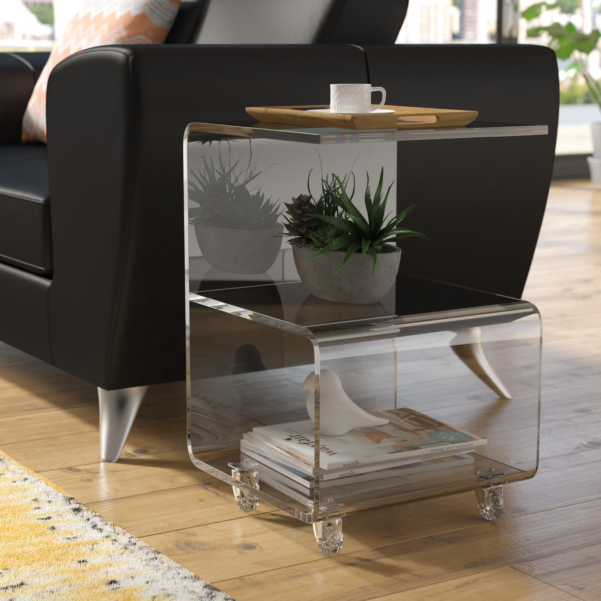 Corrigan Studio® Sanai Rectangular End Table with Storage & Reviews ...