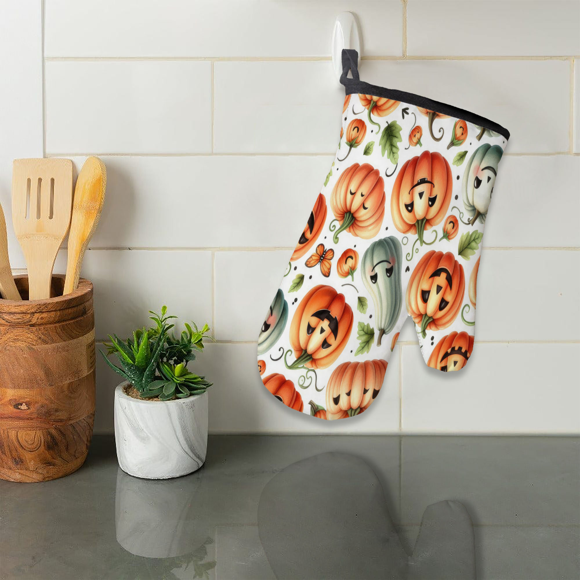 MentionedYou Haunted Pumpkins Oven Mitt Cotton Twill | Wayfair