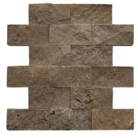 The Tile Square 1" x 2" Beveled Slate Brick Joint Mosaic Wall & Floor ...