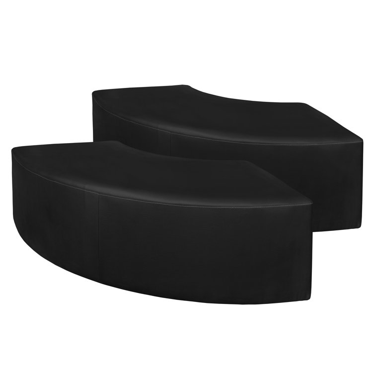 Regency Aurora Curved Vinyl Ottoman & Reviews | Wayfair