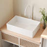 DeerValley Perch 24" X 15" Square Ceramic White Vessel Sink Bathroom ...