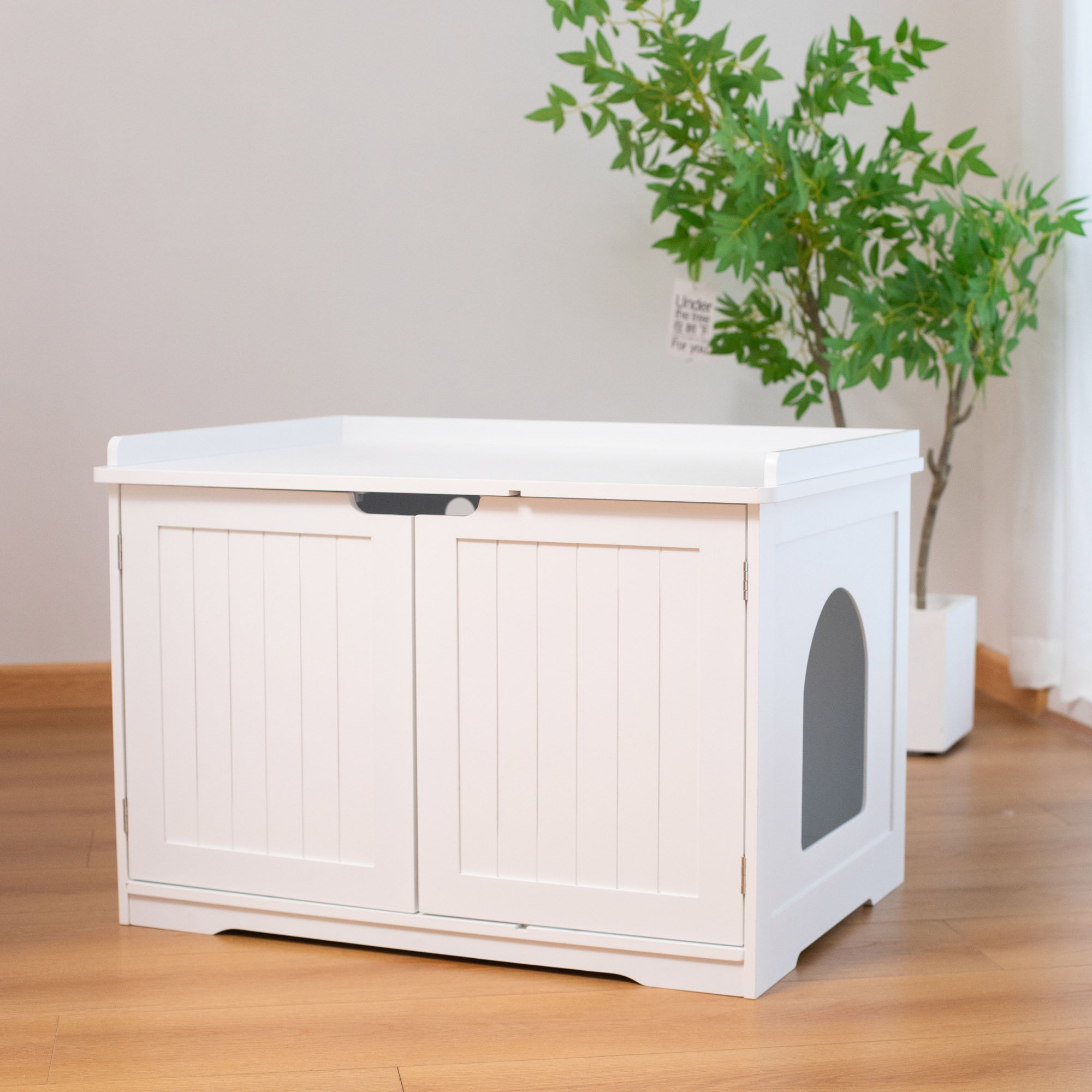 Winston Porter Rihansh 30"Litter Box Shell, Hidden Litter Box Furniture ...