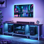 Orren Ellis LED TV Stand, Modern TV Stand With LED Lights And High ...