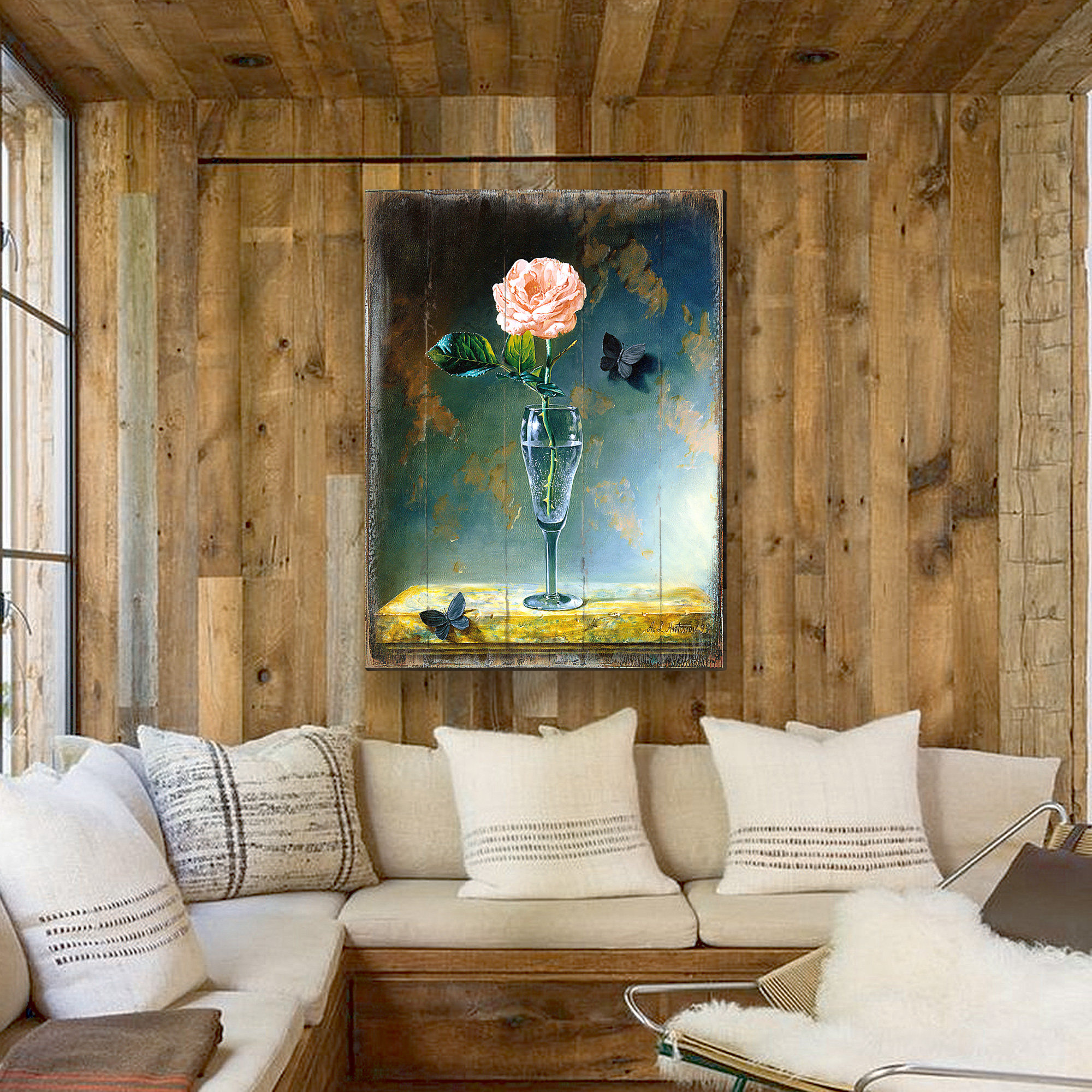 Wildon Home® Rose Wood Block - Rustic Wood Wall Art - Wayfair Canada