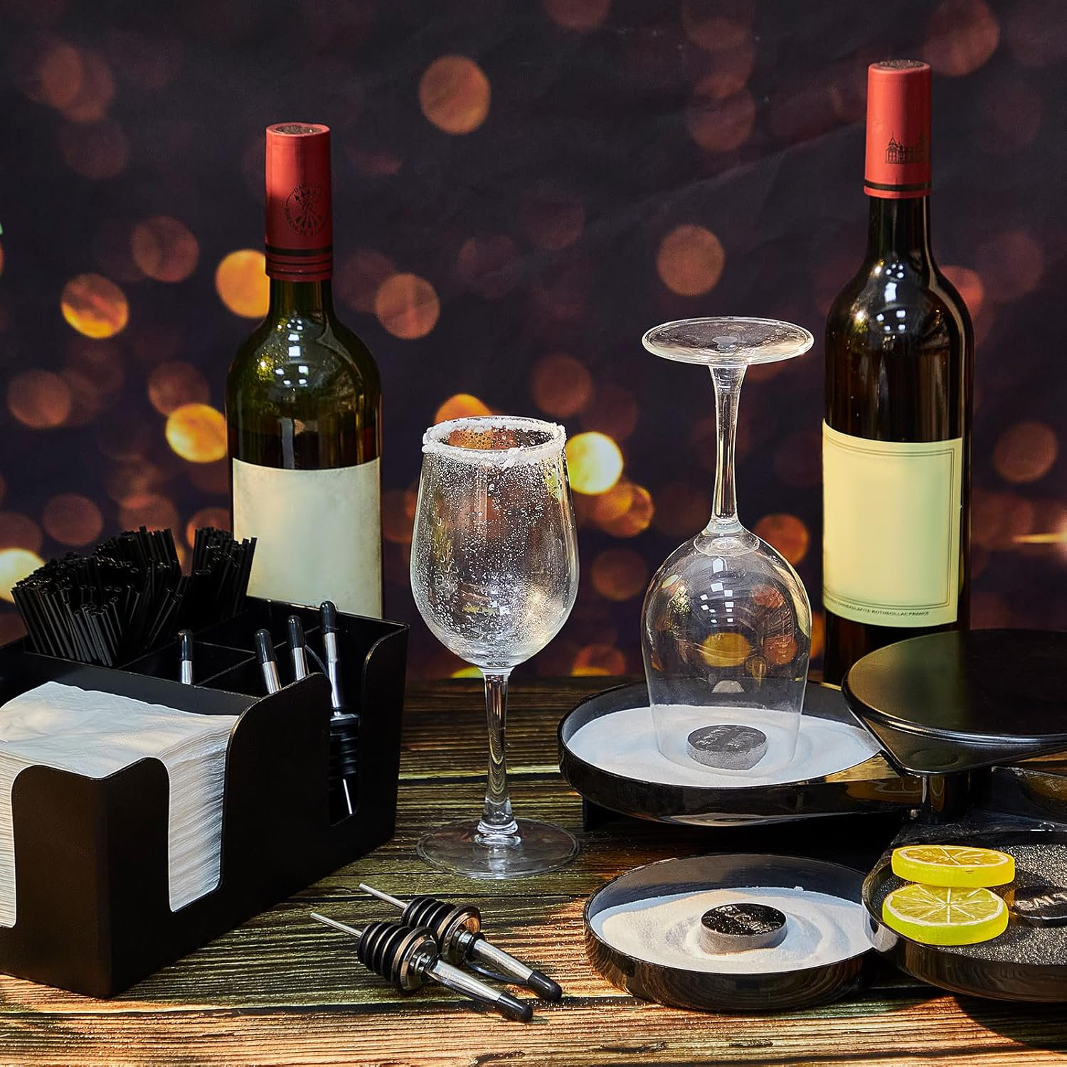 Prep & Savour All-in-One Bartender Accessories Set – 3-Tier Salt Rim ...