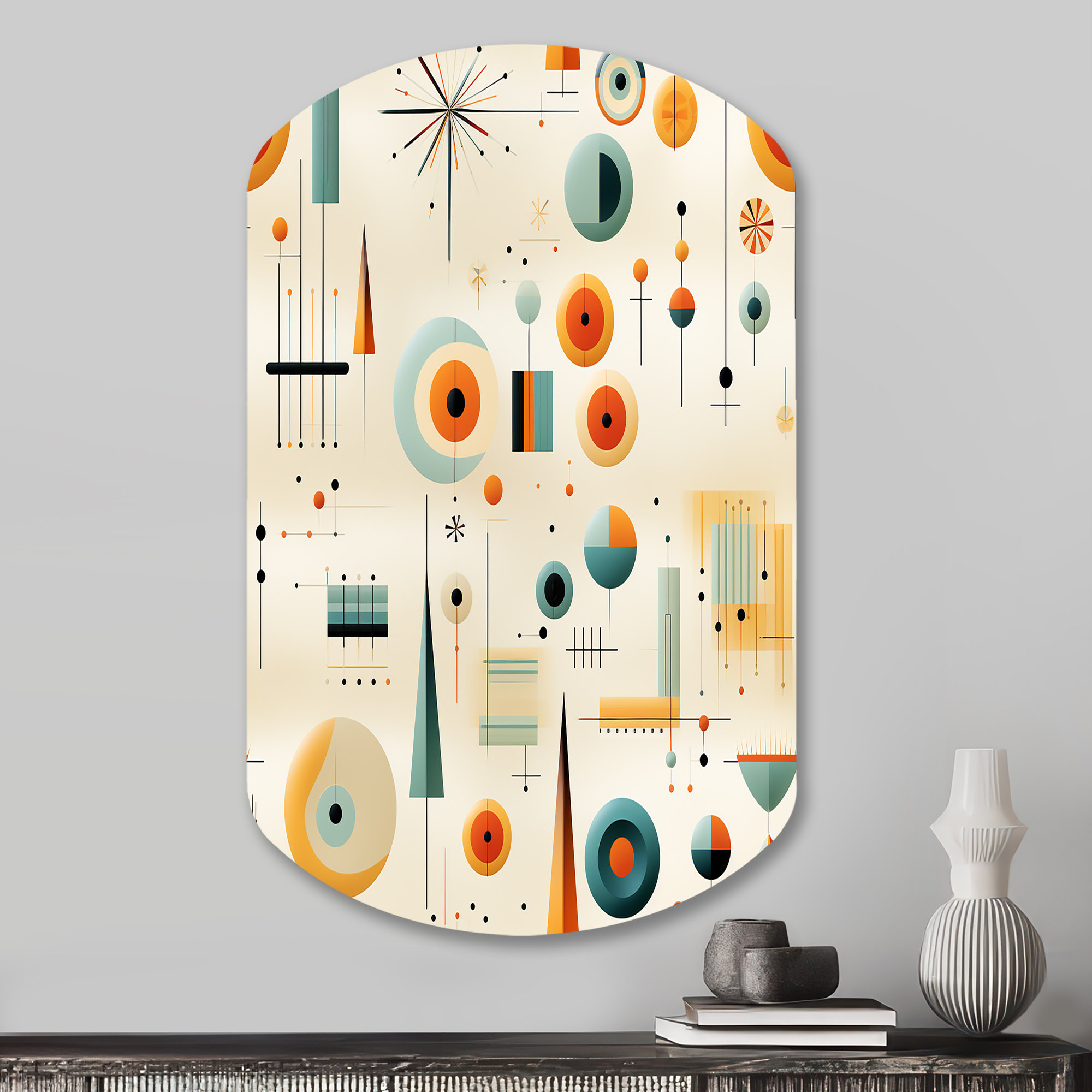 Design Art Midcentury Geometric Resurgence I - Midcentury Irregular ...