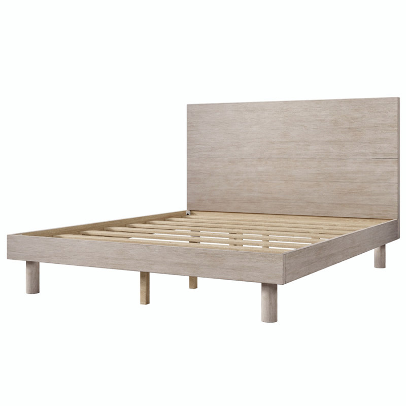hernansofa Platform Modern Concise Style Solid Wood Grain Platform Bed ...