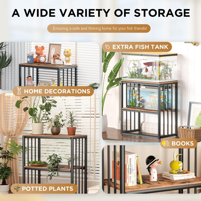 Tucker Murphy Pet™ Haniyyah 20-29 Gallon Fish Tank Stand, Adjustable 2 ...