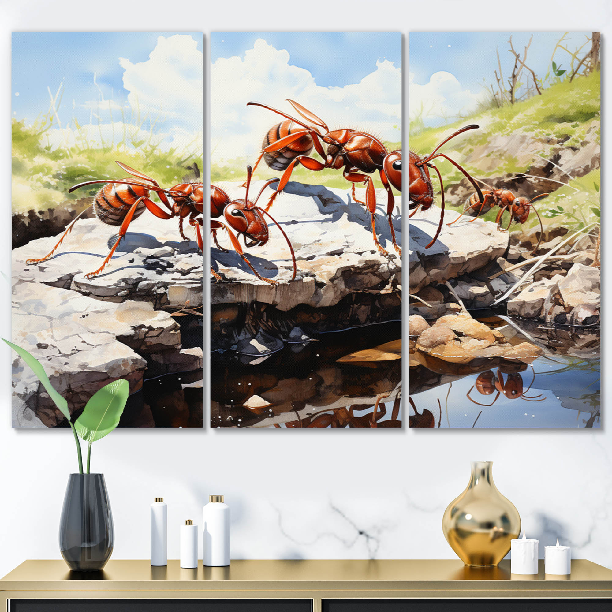 Lark Manor™ Ant Tiny Explorers I - Animals Metal Wall Decor Set | Wayfair