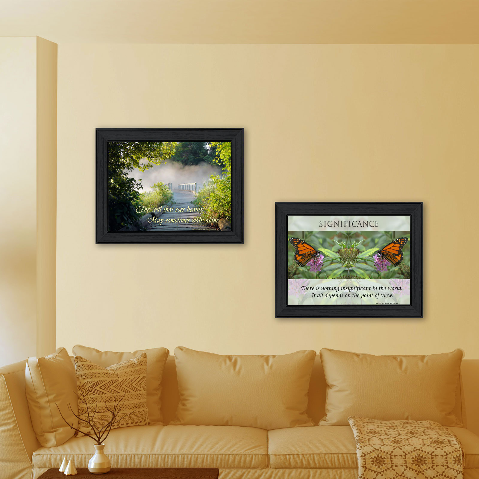 Trendy Decor 4U Beauty 2-Piece Vignette Framed Wall Art for Living Room ...