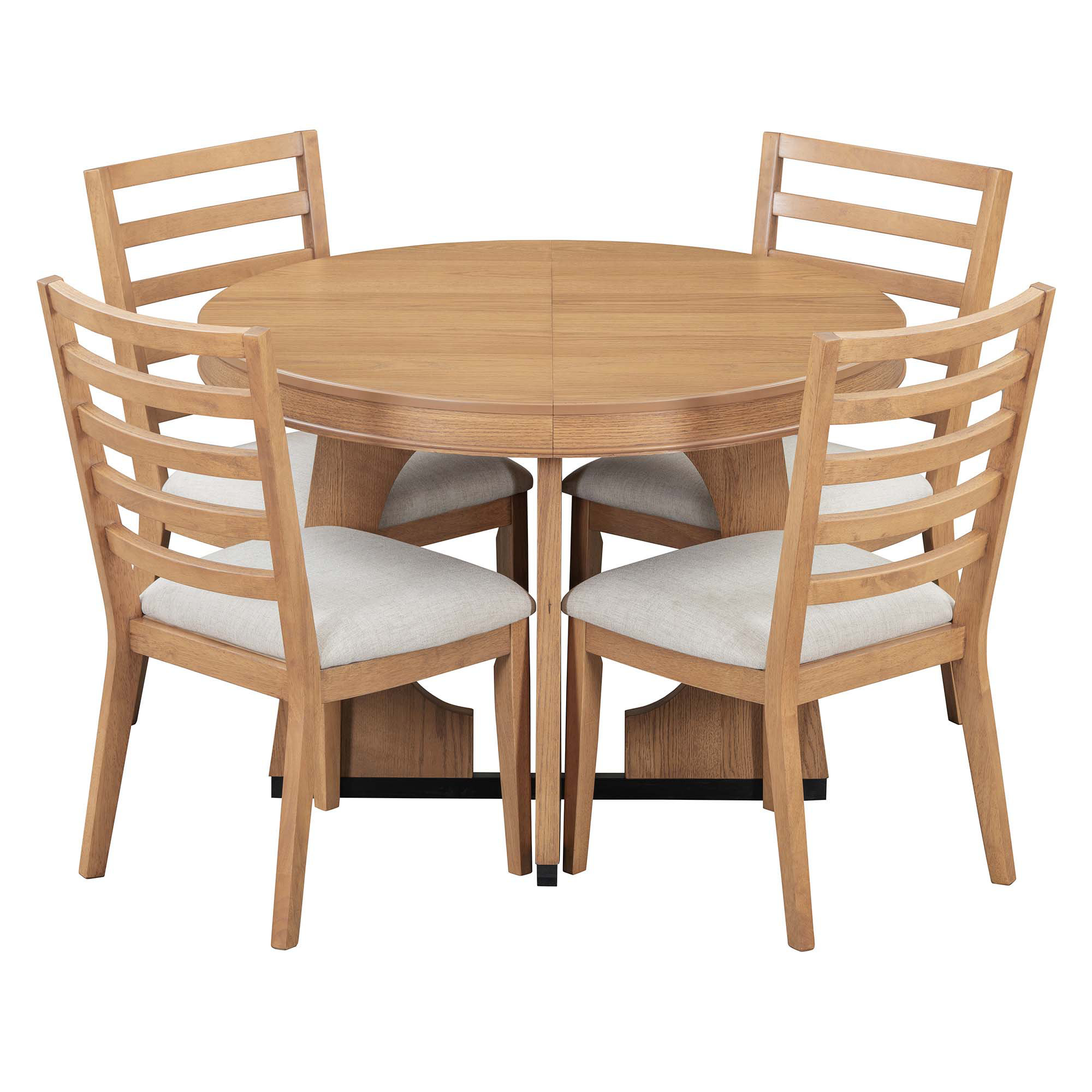 George Oliver Round Dining Table For 4 With Chairs Set,Extendable ...