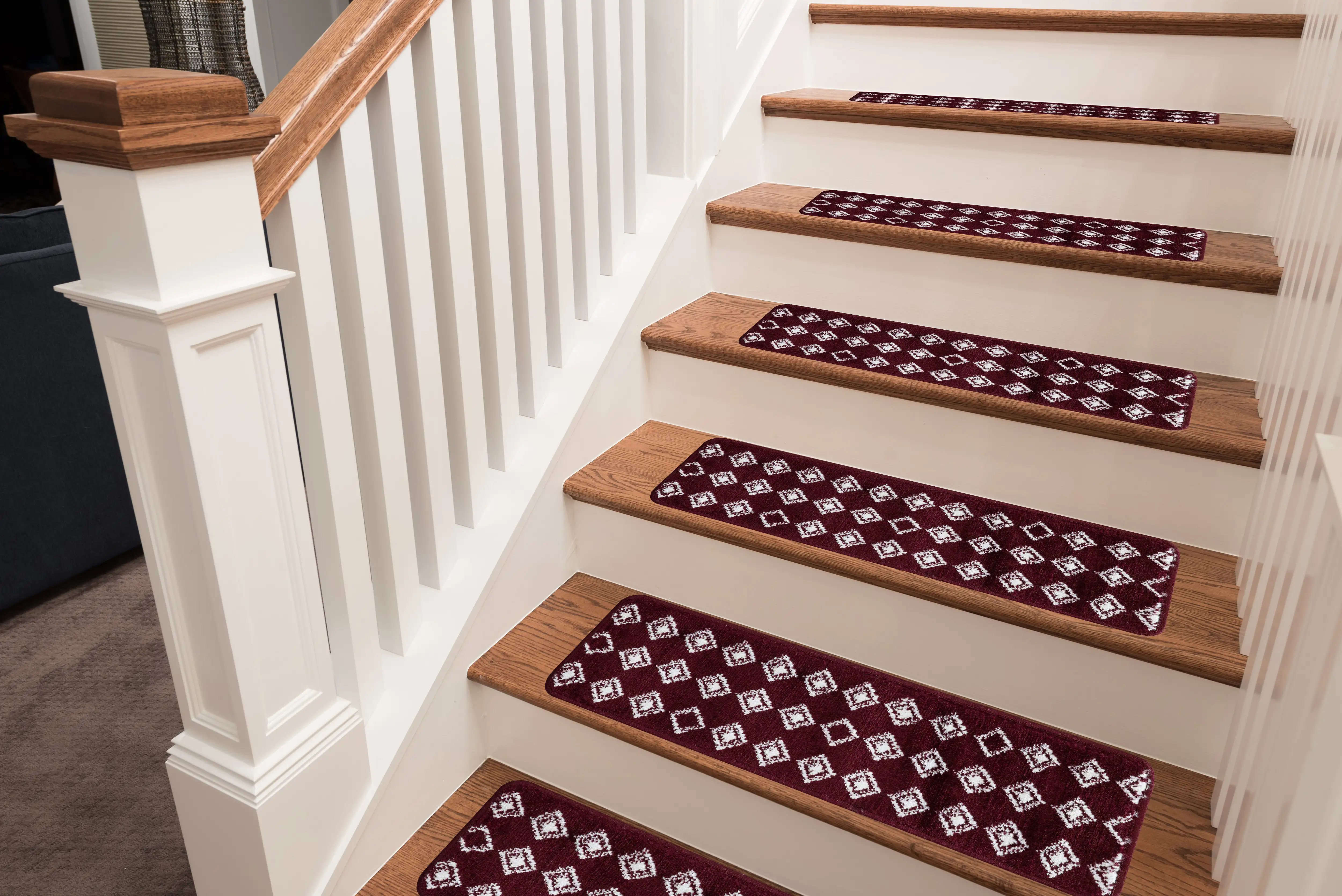 Union Rustic Stair Treads 9x28in Non Slip Stair Rugs (Set of 13 ...