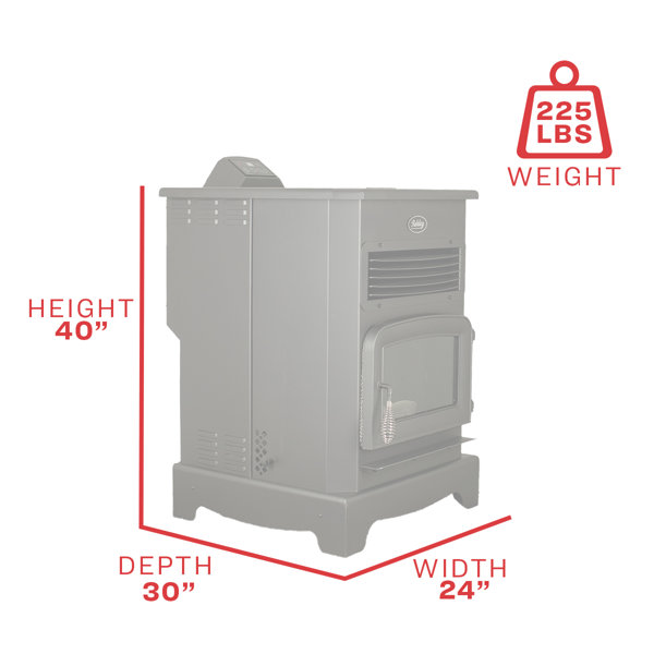 Ashley Hearth Ashley 2200 Sq Ft Pedestal Pellet Stove 170 Lb Hopper ...