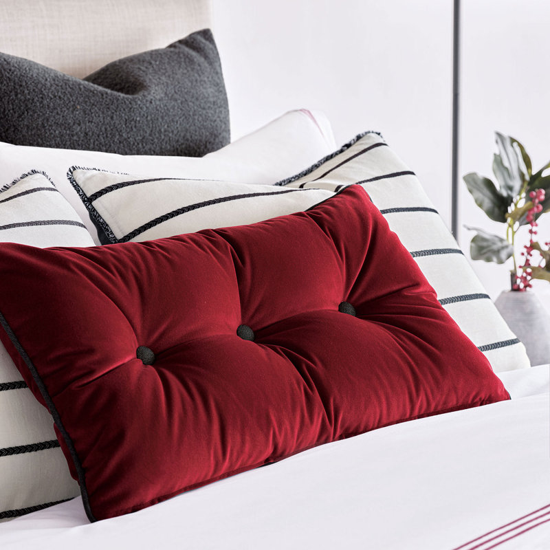 Eastern Accents Connery Velvet Lumbar Rectangular Pillow Cover and ...