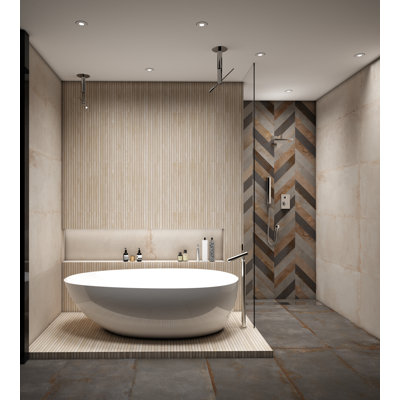 Mirrella 24" x 47" Porcelain Floor & Wall Tile & Reviews | Wayfair