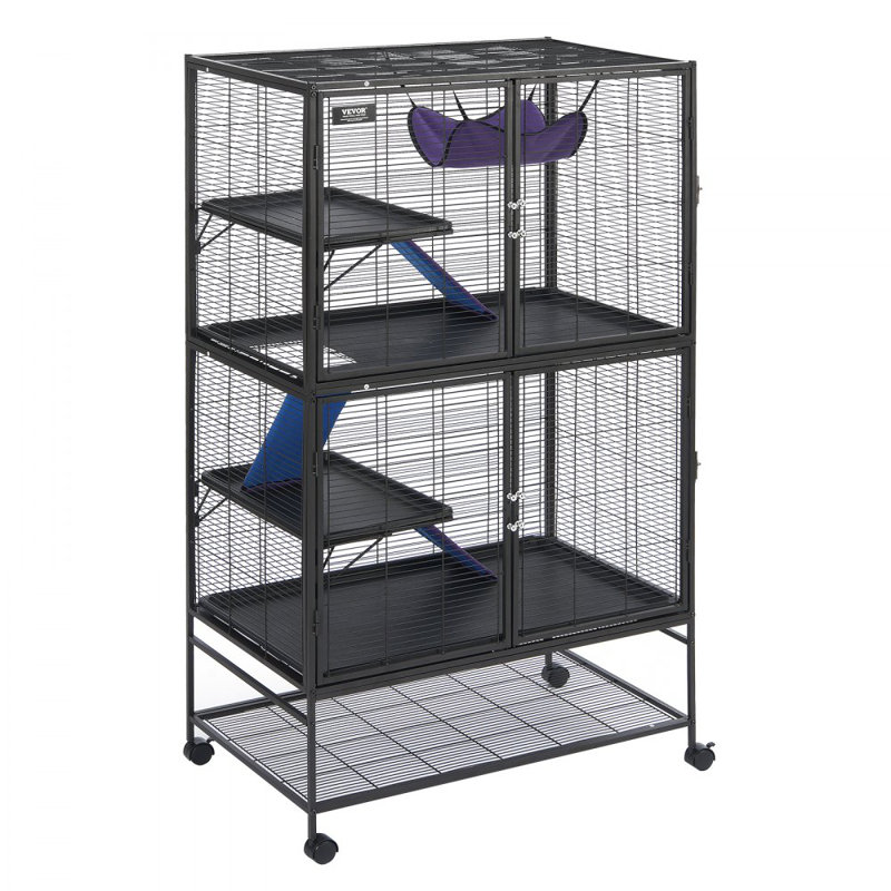 Tucker Murphy Pet™ 64.6" Metal Small Animal Cage 4-Tier Rolling Ferret ...