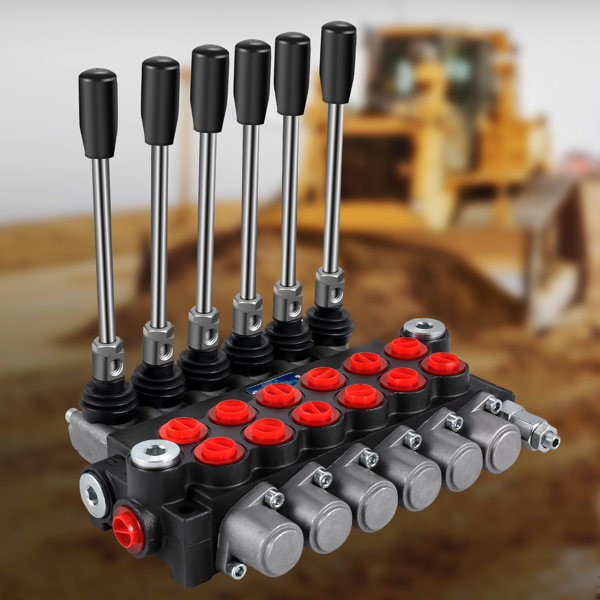 VEVOR Hydraulic Directional Control Valve, 6 Spool Hydraulic Spool ...