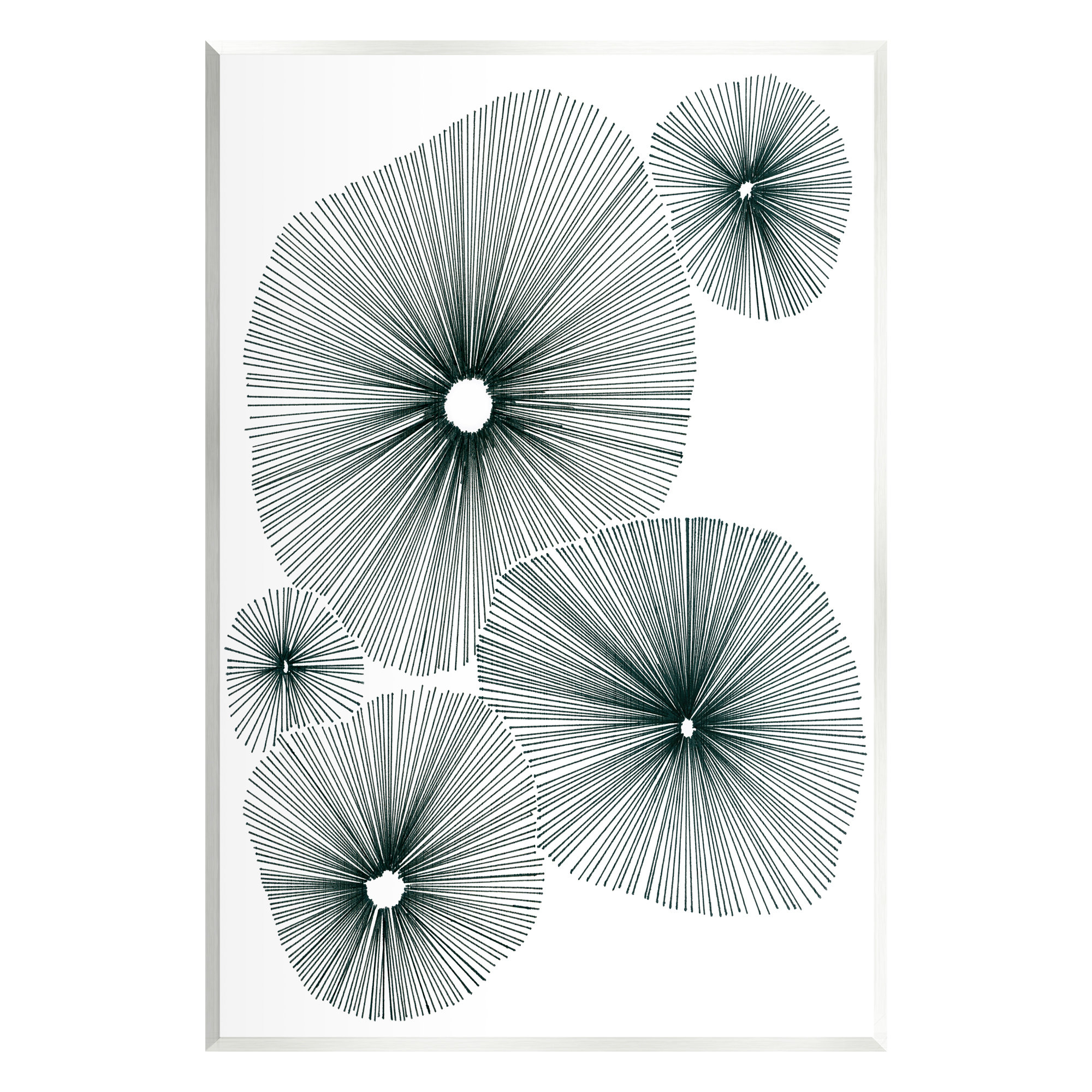 Stupell Industries Abstract Overlapping Flower Shapes Wall Plaque Art ...