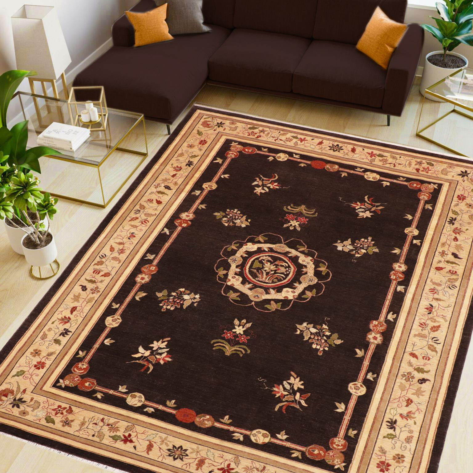 Isabelline One-of-a-Kind 9'10'' x 13'11'' 2000s Area Rug in Brown by ...