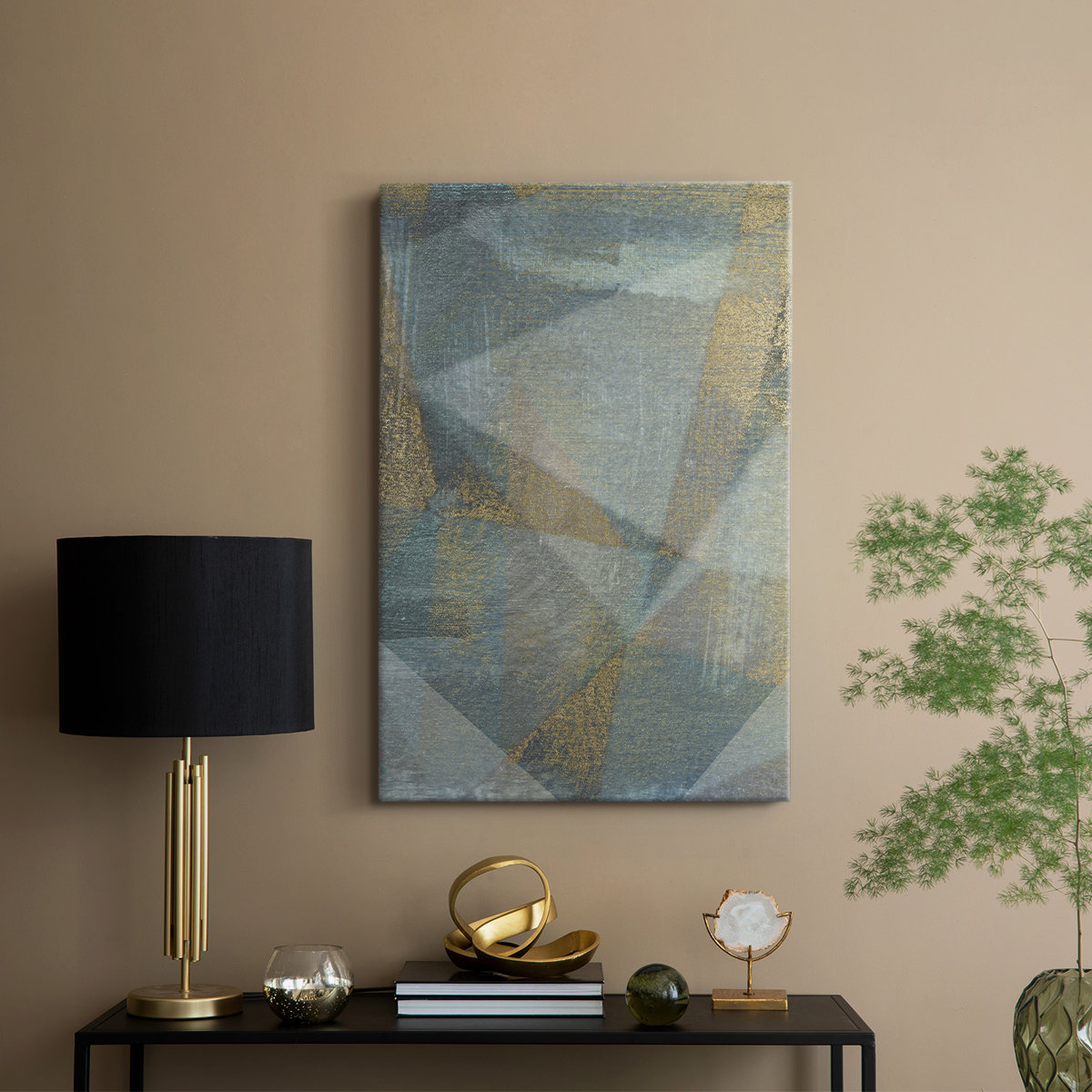 Ivy Bronx Geometric Facets II -Gallery Wrapped Cavas | Wayfair