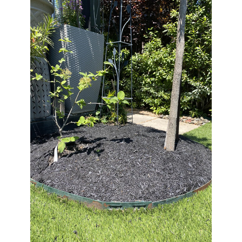 Arlmont & Co. Recycled Rubber Mulch Mat Roll Black Permanent Mulch ...