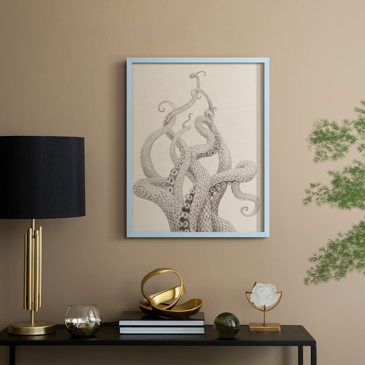 Beachcrest Home™ Deep Dive II Framed Print - Solid Wood | Wayfair