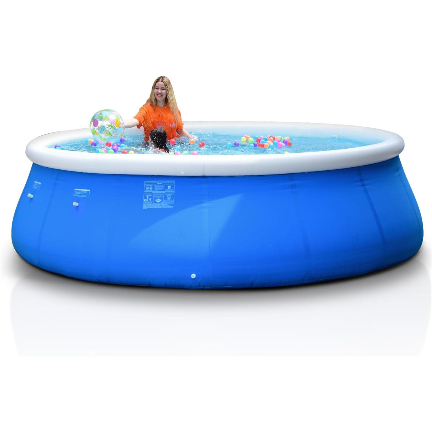 RAYNED LLC Round Inflatable Pool for Summer, Easy Set Up | Wayfair