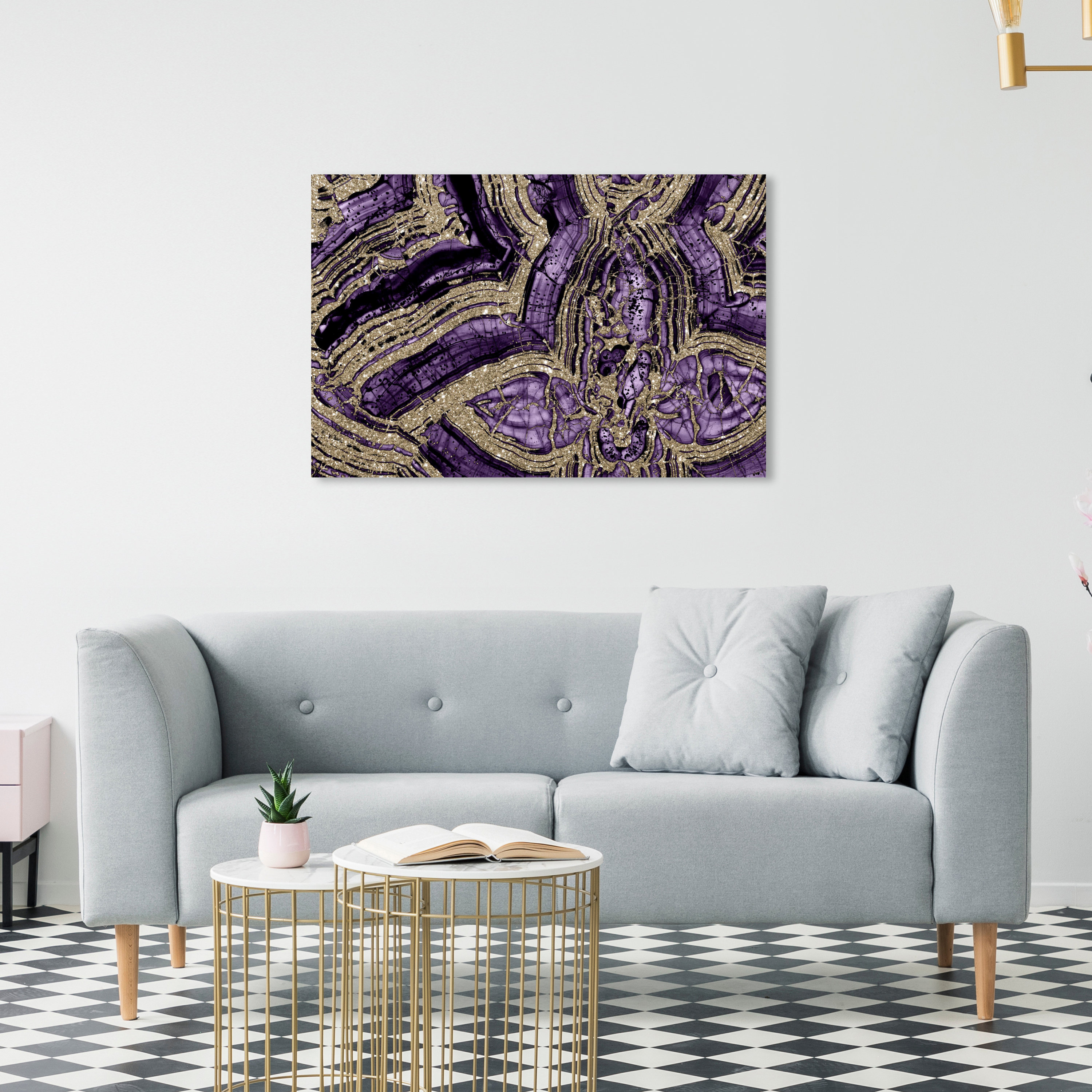 Oliver Gal Violet Agate Glitter, Glam Crystal Texture " Violet Agate ...