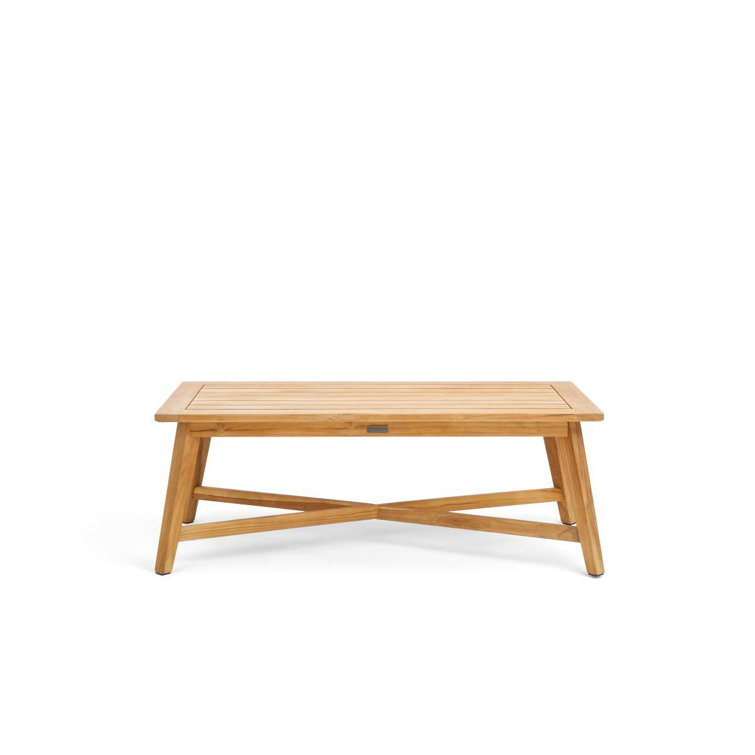 Winston All-Natural Teak Outdoor 24" x 48" Coffee Table | Wayfair
