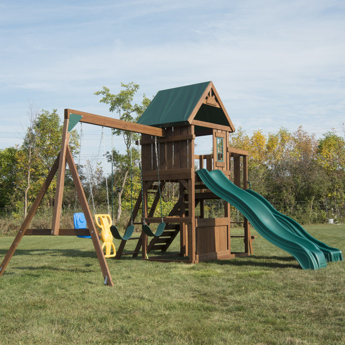 Swing-n-Slide Fox Run Complete Play Swing Set (Wayfair Exclusive ...