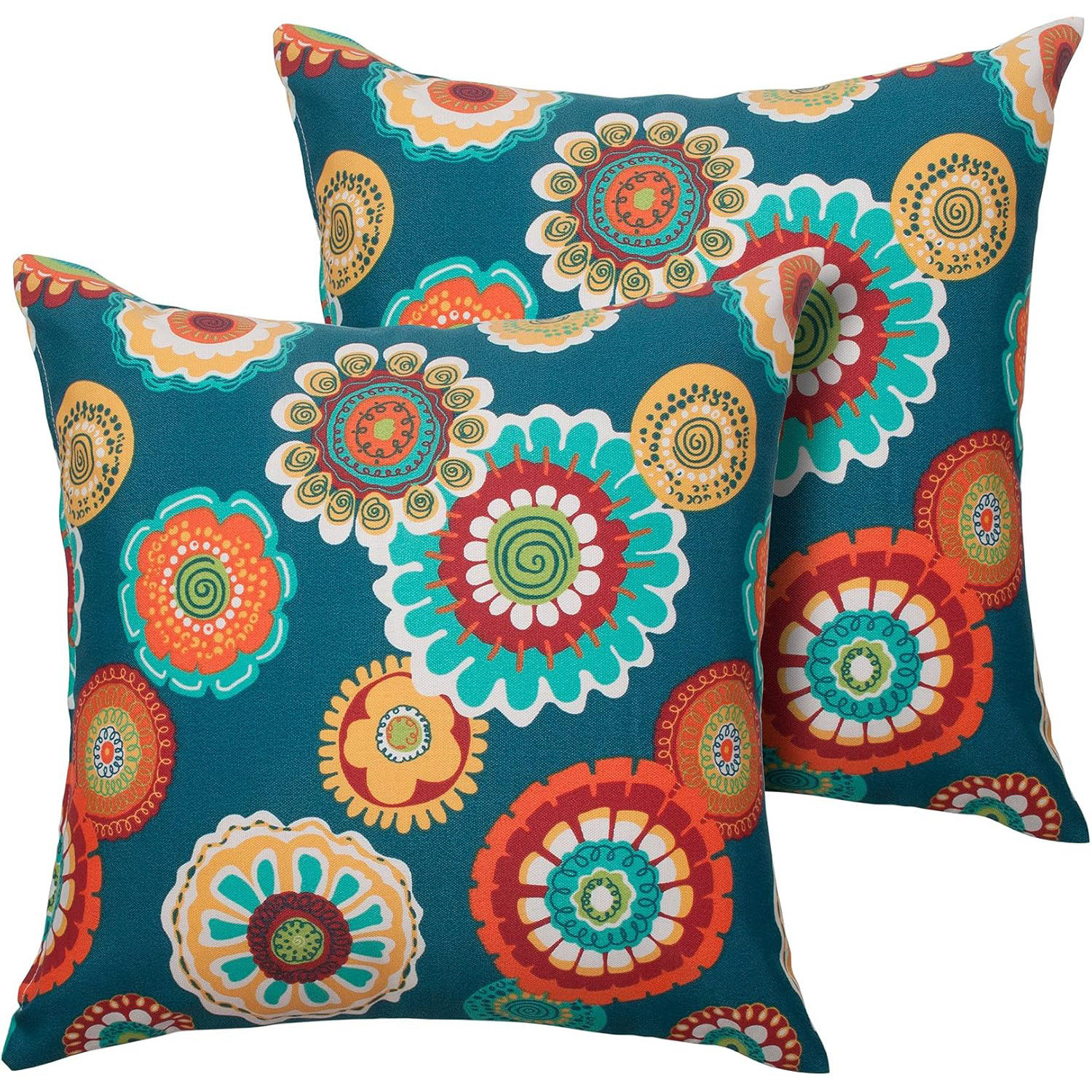 UNITED PILLOW MANUFACTURING Pack Of 2 Outdoor Waterproof Throw Pillow ...