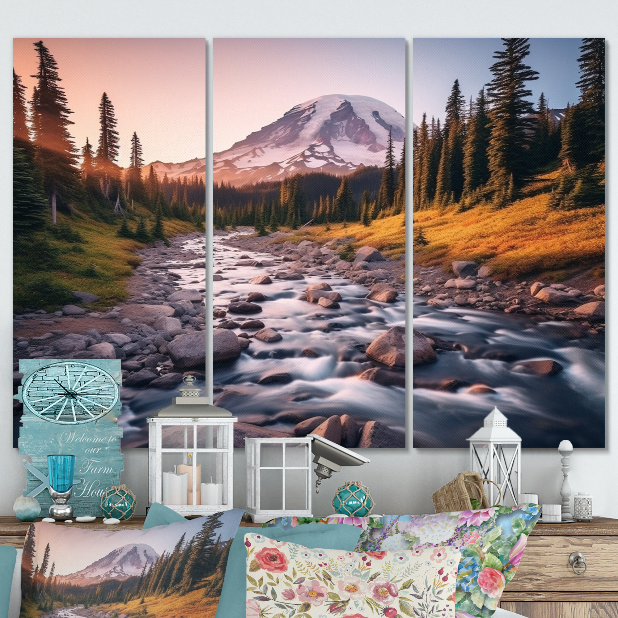 Design Art Washington Mount Rainier National Park I - Washington Metal ...