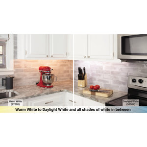 Task Lighting LED Tape Lighting Kit White Color Controllable, 16ft of ...