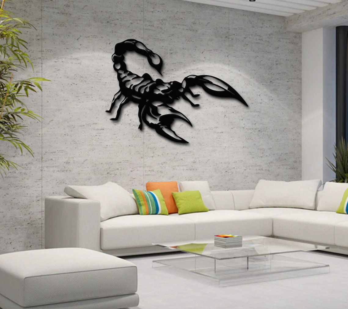 Latitude Run® Scorpion, Metal Wall Art, Metal Wall Sign, Metal Wall ...
