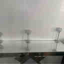 Everly Quinn Amla 47.25" Mirrored Glass Console Table Entryway Living ...