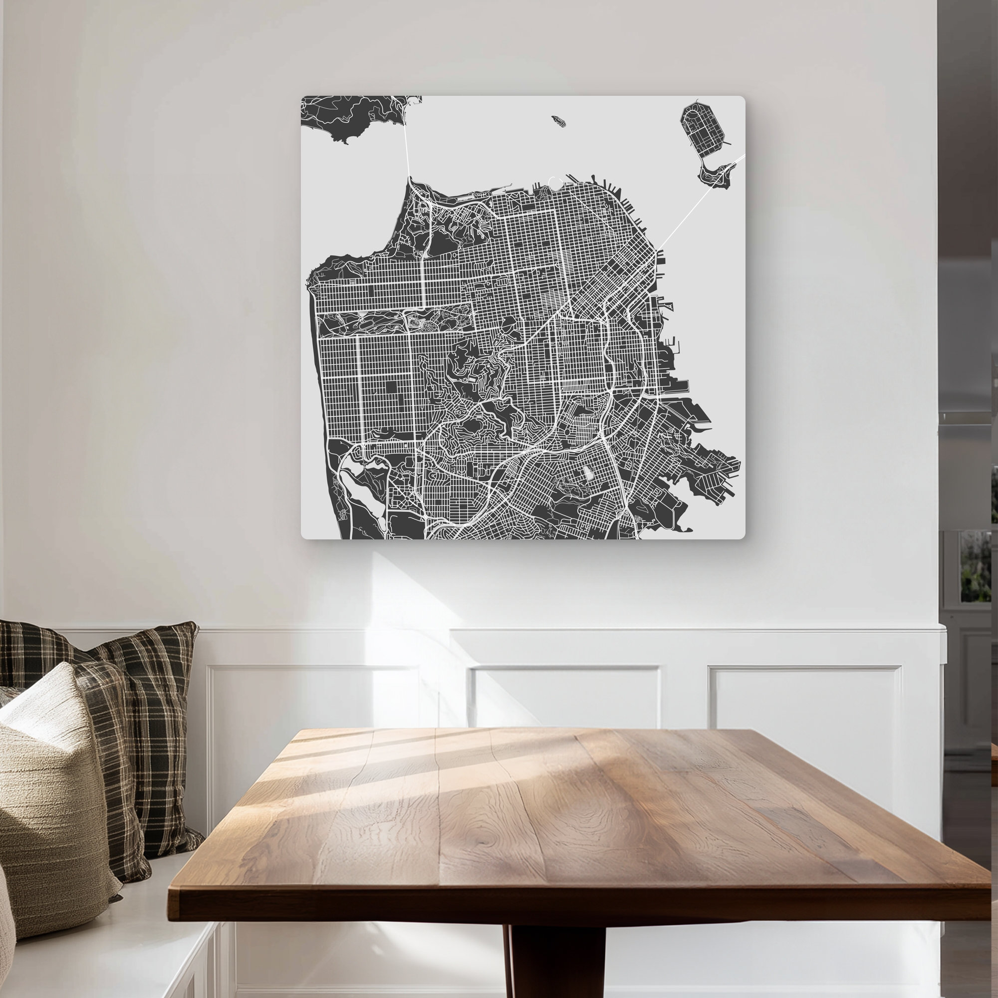 Begin Edition International Inc. San Francisco City Plan - Gray Metal ...