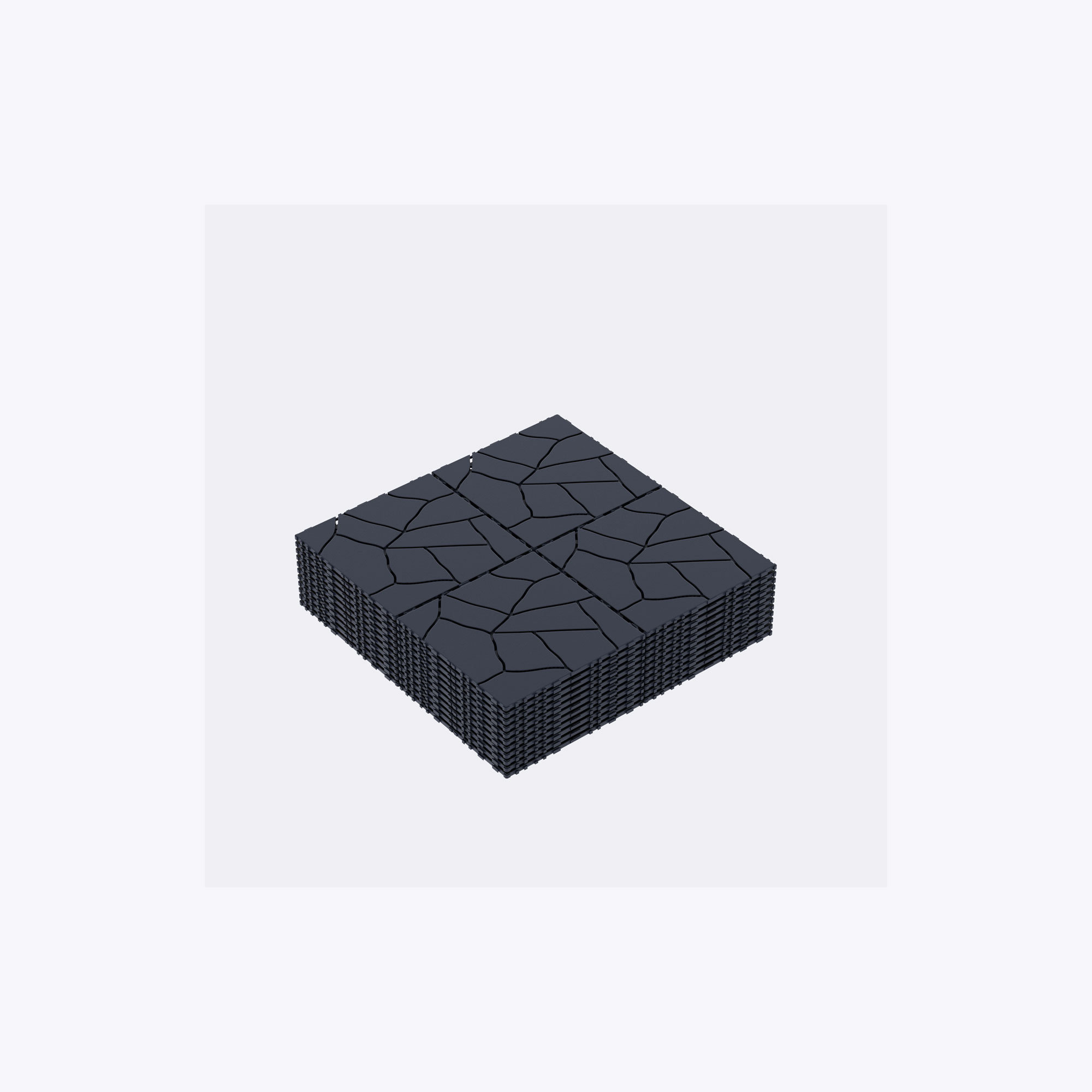 ROKAWO Stone Style 12" Patio Deck Tiles, DIY Module Interlocking ...