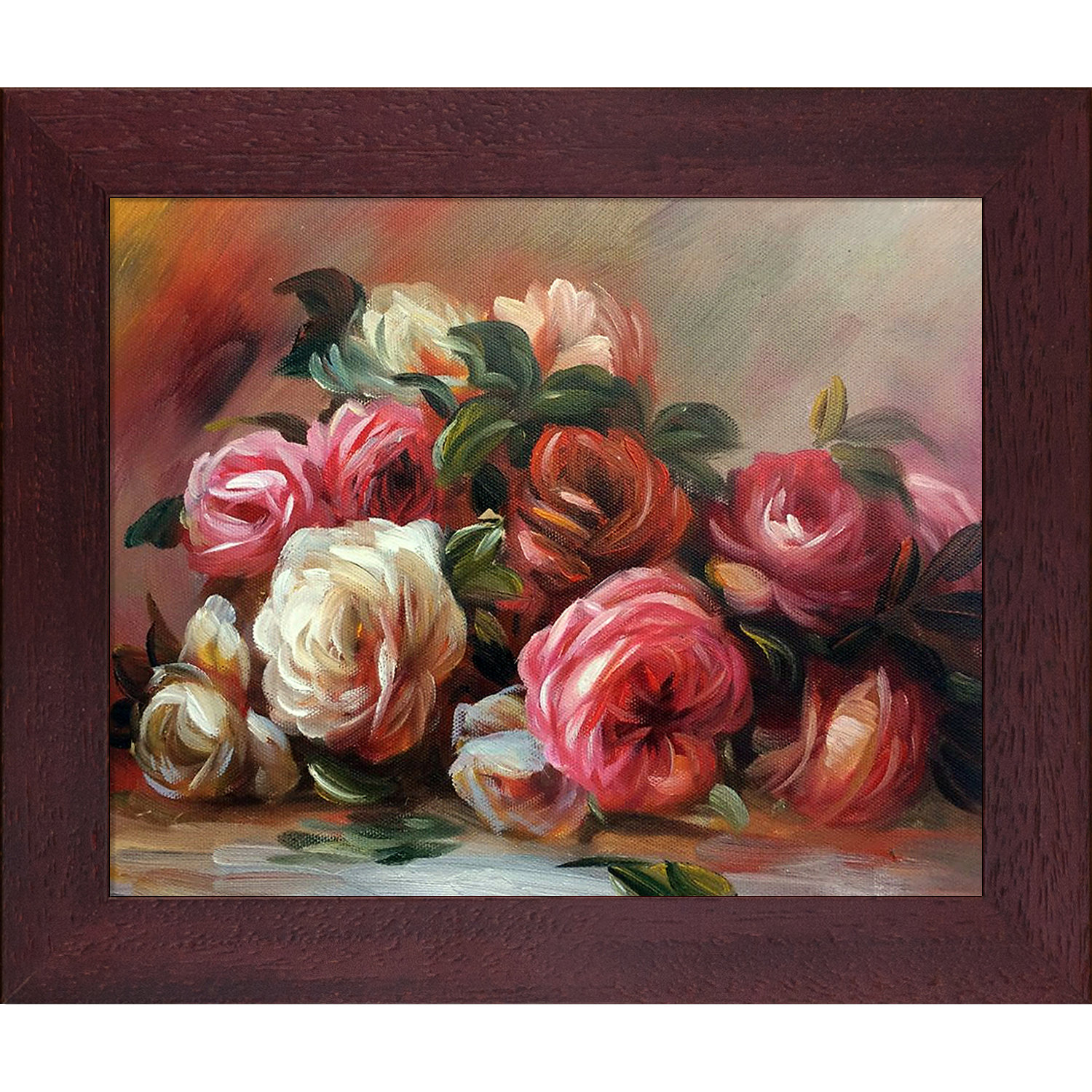 Vault W Artwork Discarded Roses by Pierre Auguste Renoir Framed ...