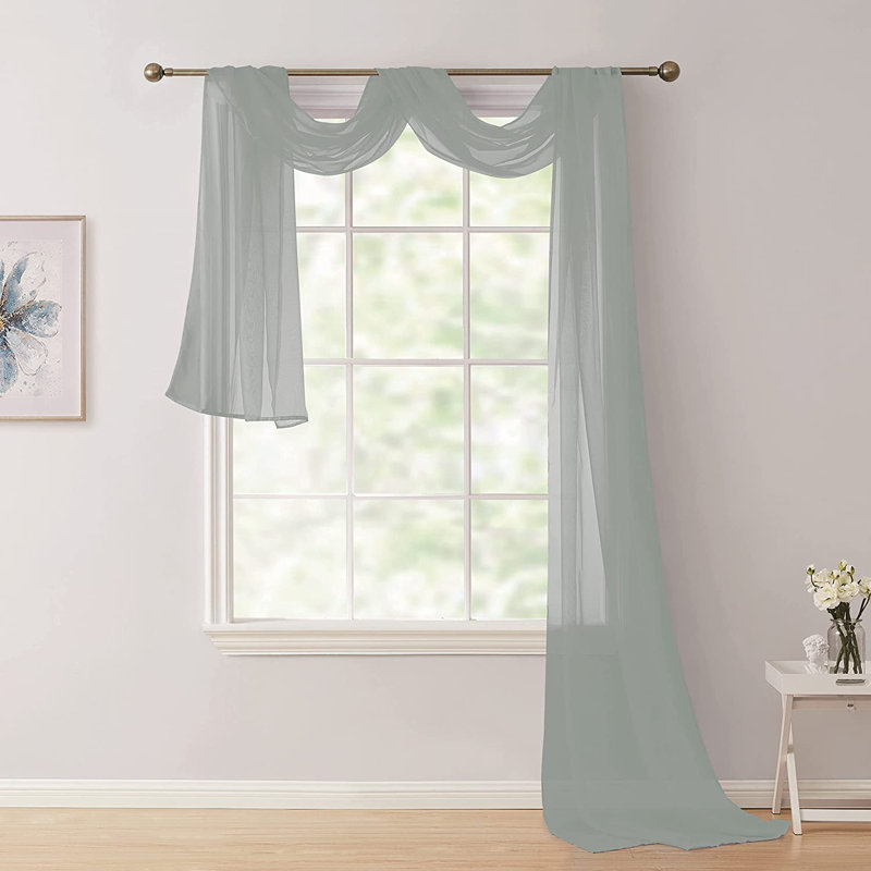 Eider & Ivory™ Voile Sheer Window Scarves 37 X 216 Inches Sheer Window ...