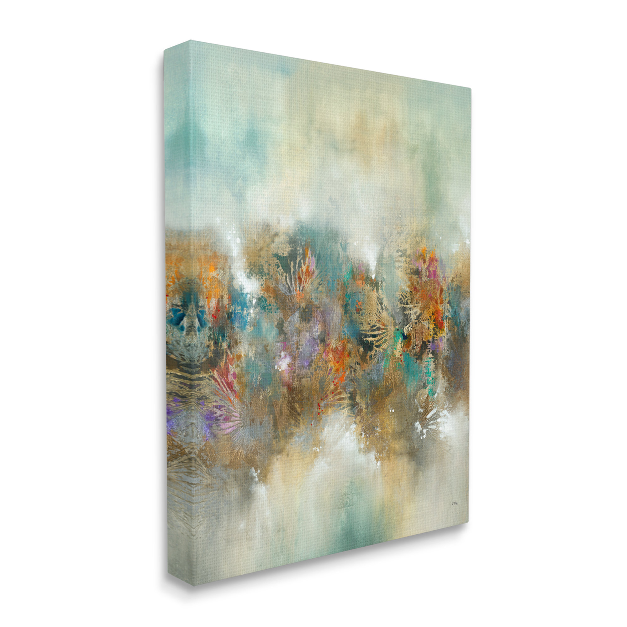 Stupell Industries Vivid Abstract Botanical Painting Bold Glam Detail ...