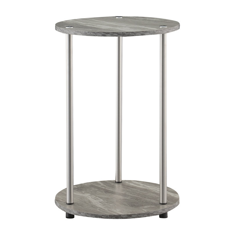 Orren Ellis Edwin 22'' Tall Round End Table with Storage & Reviews ...