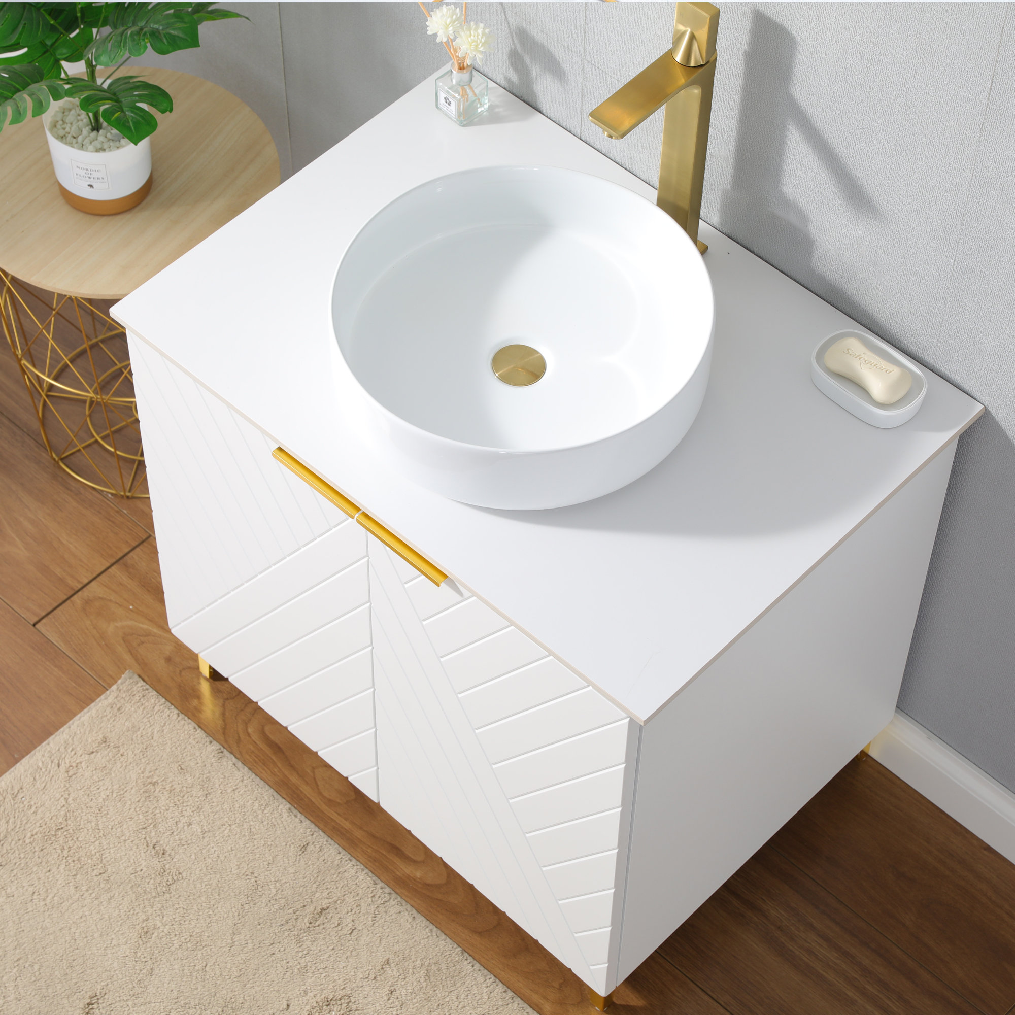 Mercer41 Ensemble de meuble-lavabo simple 30 po blanc moderne - Wayfair Canada