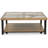 Benjara Tey Coffee Table With Caster Wheels, 48 Inch Square, Sintered ...