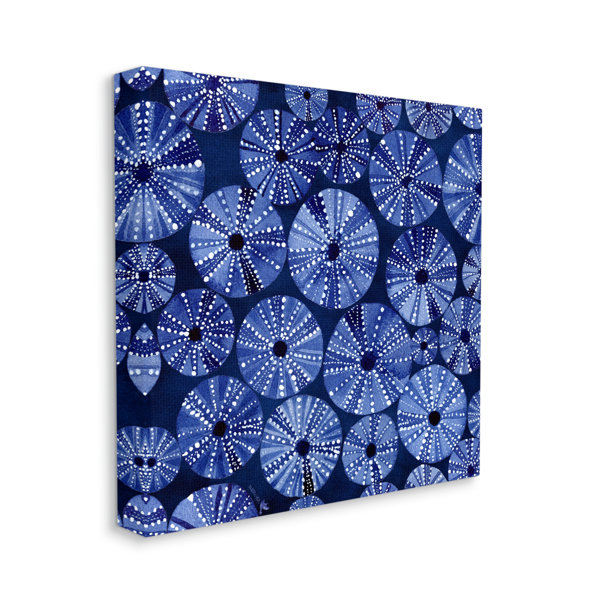 Stupell Industries Abstract Blue Sea Urchin Pattern On Canvas Print ...