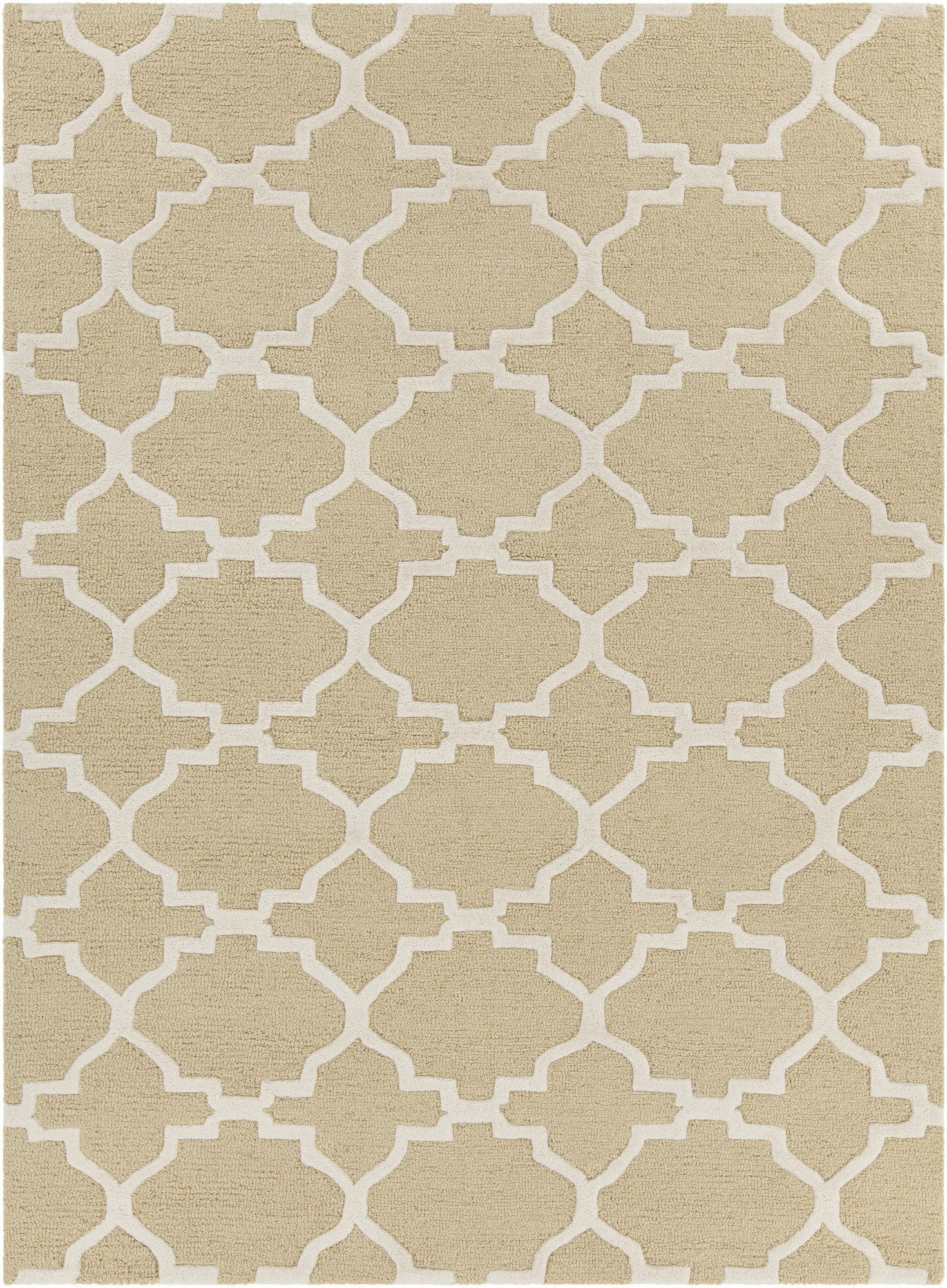Chandra Rugs Davin Tufted Rectangle Contemporary Beige/Cream Area Rug ...