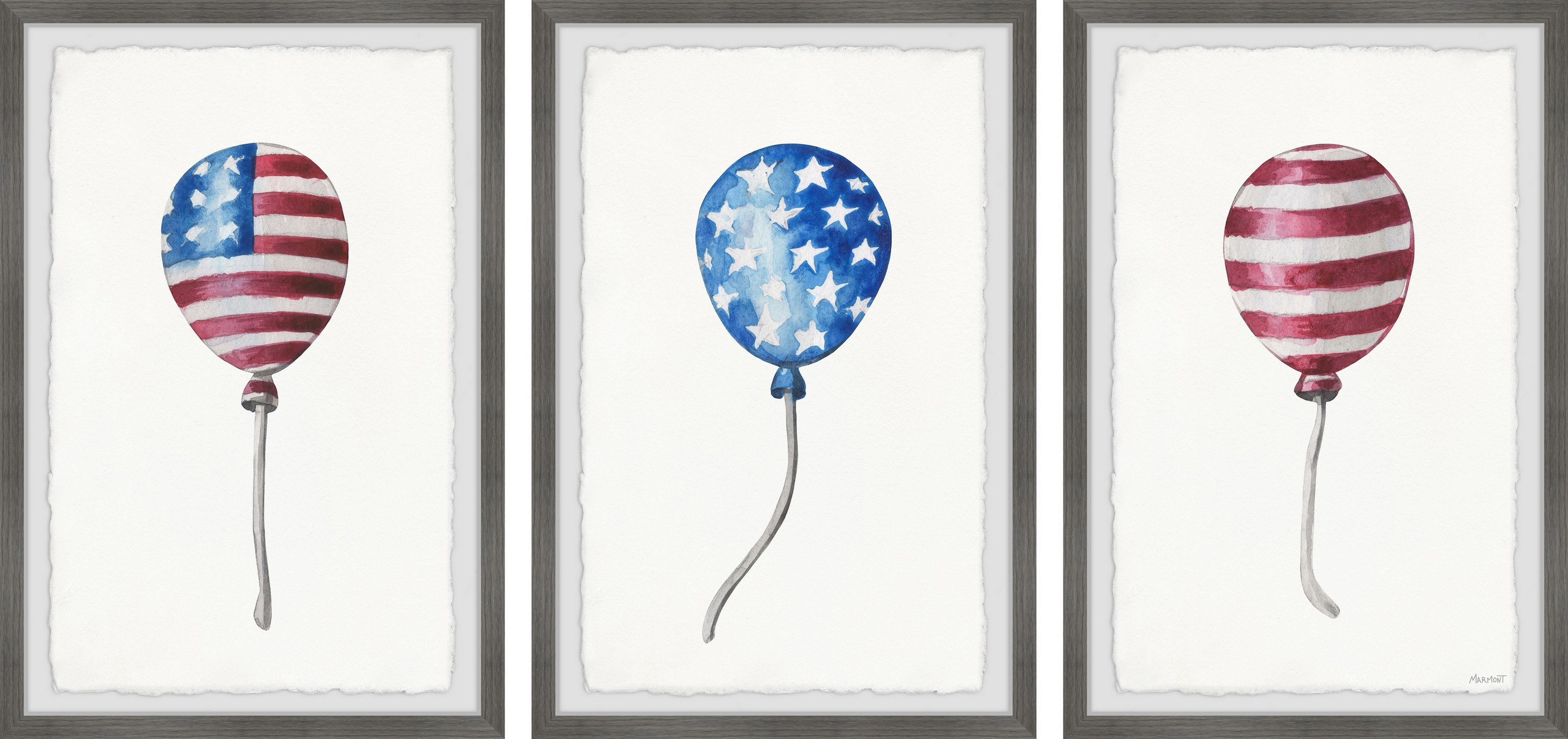 Harper Orchard Dutil Flag Balloons - 3 Piece Picture Frame Print Set on ...